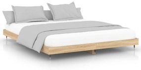 Rám postele dub sonoma 200 x 200 cm kompozitní dřevo,  832112