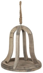 Závěsná dřevěná dekorace ve tvaru zvonu – 24x24 cm