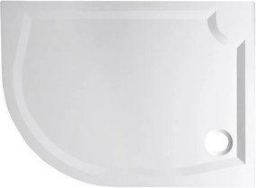 Gelco RIVA sprchová vanička z litého mramoru, čtvrtkruh 120x90cm, pravá - GR12090R