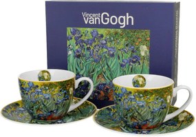 Porcelánový šálek s podšálkem Van Gogh Irises 250 ml sada 2ks