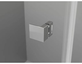 Mexen Lunar-B, výklopný sprchový kout levý 100 x 80 cm, 8mm čiré sklo, chromový profil, 832-100-080-01-00-L