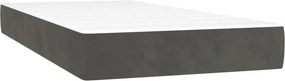 Box spring postel s matrací tmavě šedý 120x190 cm samet 3269862