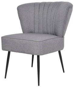 vidaXL Koktejlová židle světle šedá textil