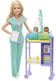 Mattel Barbie POVOLÁNÍ HERNÍ SET S PANENKOU - DOKTORKA V MODRÉM OBLEČKU