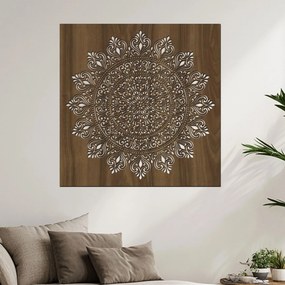 dřevo života Dřevěná mandala Propojení Zvolte rozměr (cm): 95x95, Zvolte barvu dekoru: Ořech
