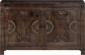 Příborník vyřezávaný design 110 x 35 x 70 cm masivní mangovník 247765