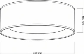 Brilagi - LED Stm. sv. VELVET SM. 24W/230V 3000-6000K pr. 45 cm krémová WT + DO