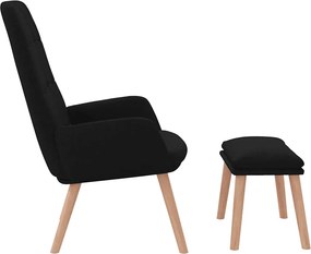 Relaxační křeslo s podnožkou černé textil 3315153