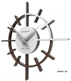 Designové hodiny 10-018 CalleaDesign Crosshair 29cm (více barevných variant) Barva čokoládová-69 - RAL8017