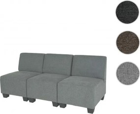 Modulární 3místná rozkládací pohovka Lyon, látka/textil ~ šedá, bez područek