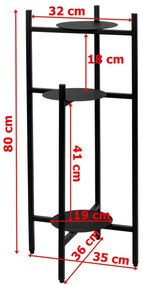 Stojan na květiny TRETORRI černý