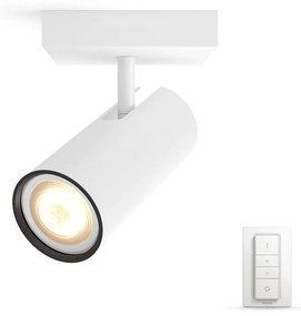 Hue White Ambiance Bodové svítidlo Philips Buratto 50461/31/P7 1x5,5W GU10 + Dimmer Switch