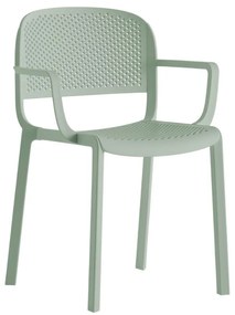 OnaDnes -20% Pedrali Zelená plastová jídelní židle Dome 266