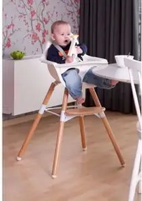 Childhome Evolu 2 Natural - White / Židlička 2v1 / od 6 měsíců do 6 le