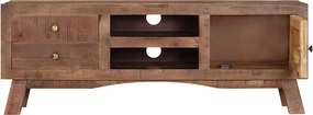 TV stolek 110 x 30 x 40 cm hrubé mangovníkové dřevo 328303