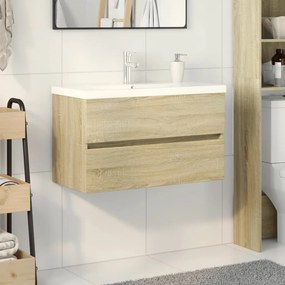2dílný koupelnový nábytek keramika a kompozitní dřevo 3307663