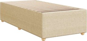 Box spring postel s matrací krémová 80 x 200 cm textil 3291895