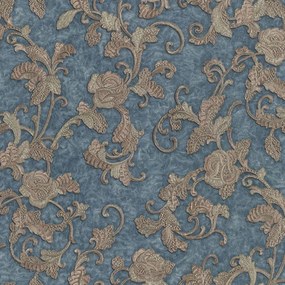 Luxusní šedo-modrá vliesová tapeta ornamenty M31939 Magnifica Murella