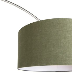 Oblouková lampa ocelové mechově zelené stínítko 50/50/25 - XXL