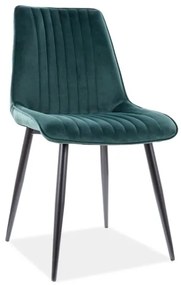 Jídelní židle KIM OX VELVET Signal Tmavě zelená