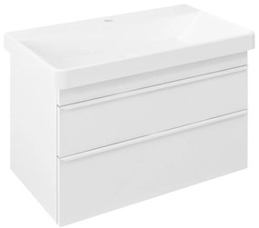 Sapho, SITIA umyvadlová skříňka 75,6x50x43,4cm, 2x zásuvka, bílá matná, SI080-3131