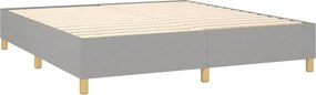Box spring postel s matrací světle šedá 160 x 200 cm textil 3132001