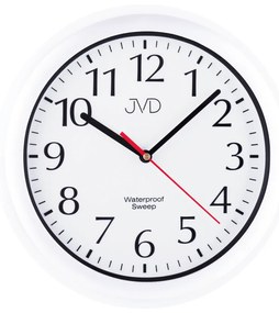 JVD Bílé koupelnové hodiny JVD quartz SH494