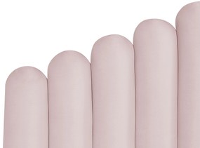 Sametová postel s úložným prostorem 160 x 200 cm růžová VINCENNES Beliani