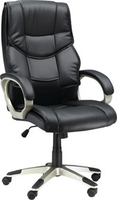 Kancelářská židle HOMCOM výškově nastavitelná 114-124H cm, s funkcí houpání, ergonomická kancelářská židle