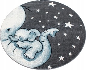 120x120 (průměr) kruh Dětský kusový koberec Kids 560 blue kruh