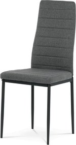 Jídelní set 1+4, stůl 130x70, deska slinutý kámen v imitaci bílého matného mramoru, čer…, židle šedá látka