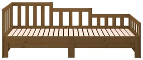 Výsuvná postel medově hnědá 2x (90 x 200) cm masivní borovice - Default Title