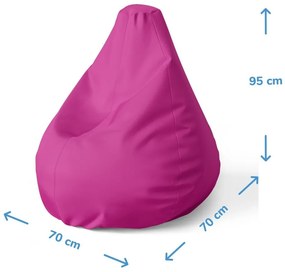 Sedací vak Pear hvězdy a tečky na provázku - dětský, růžová