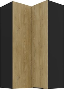 CREMONA cc | horní kuchyňská skříňka 60x60 GN-108 2F (90°) rohová s policemi | EXTRA VYSOKÁ | 60x60 cm | černá/cremona