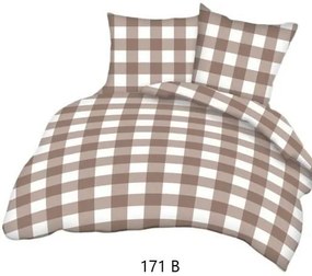 KARO Bavlněné povlečení 140x200 béžová bílá kontrola 171b bavlna Max