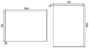 Nimco LED zrcadlo 1000x700 - ZP 9004