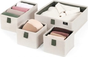 Domo Living Sada 4ks šatních organizéru do šuplíku na spodní prádlo LOTUS 56 x 28 x 10 cm