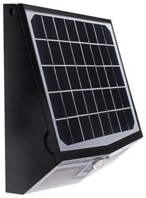 Exteriérové ​​solární nástěnné LED svítidlo Solar, 1x LED 15w, černá, pohybový senzor, ovladač