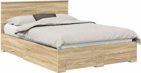 Rám postele s čelo Sonoma dub 140 x 190 cm Kompozitní dřevo 3408256