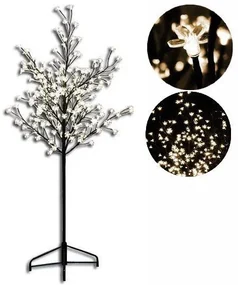 Dekorativní LED strom s květy, teple bílá, 150 cm | BIANO