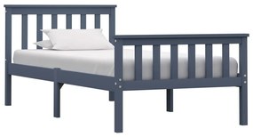 Rám postele šedý masivní borové dřevo 100 x 200 cm,  283227 HangarStore.cz