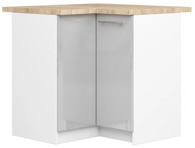 Kuchyňská rohová skříňka Olivie S 90 cm bílá/šedá