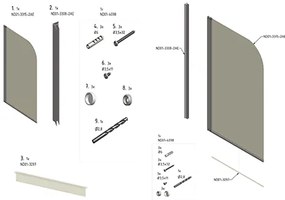 Vanová zástěna oboustranně otevíratelná SCREEN PRO  ND01-4098