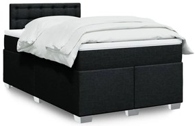 Box spring postel s matrací černá 120x190 cm textil 3285843