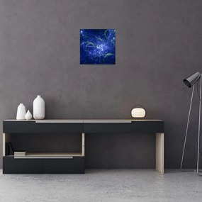 Obraz - modrá abstrakce (30x30 cm)