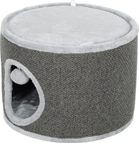PawHut škrabadlo, 30 cm vysoké škrabadlo pro kočky s jeskyní, škrabadlo, věž pro kočky ze sisalu, pro kočky do 5 kg, tmavě šedá barva