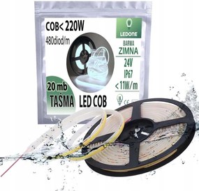 Led páska Cob 24V 11w/m IP67 Neon řada Zimna termococon voděodolná 20MB