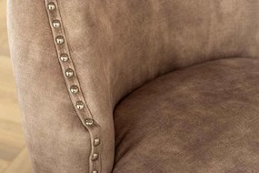 Designová židle Queen II Lví hlava béžový samet