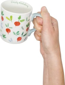Porcelánový hrnek Ředkvičky, 280 ml – s motivem ředkviček a nápisem Simply Radishing
