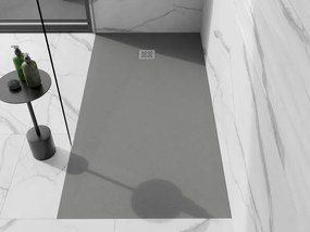 Mexen Stone+, obdélníková vanička z minerálního kompozitu 200 x 100 cm, šedá-betonová, 44611020